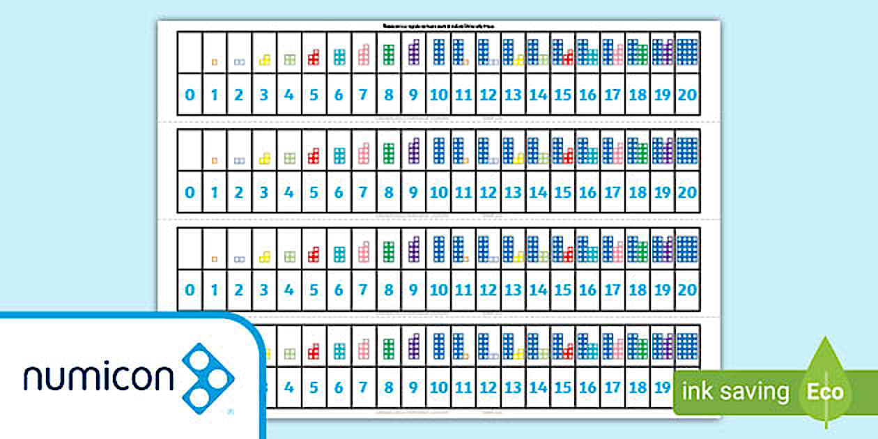 0 to 20 with Numicon Shapes Number Track (teacher made)